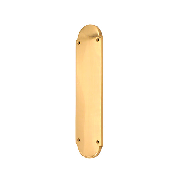 Victorian Half Round Finger Plate 300mm Polished Brass – Arborfield Joinery